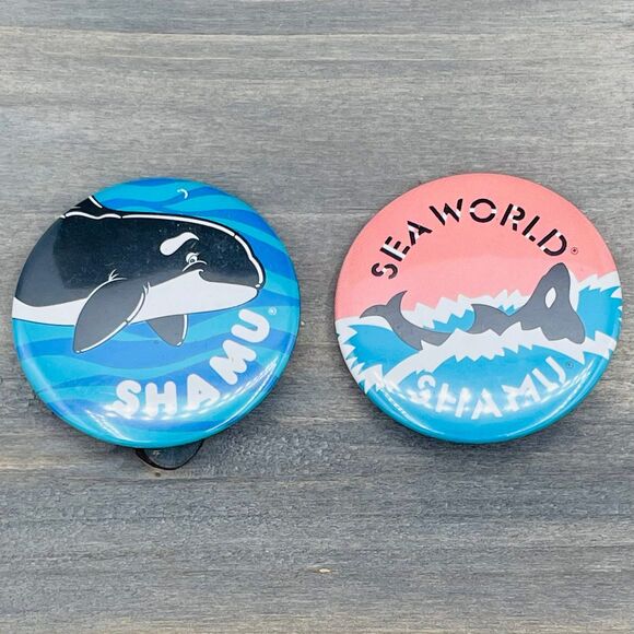 Other | Vintage Pair Of Shamu Sea World Orca Killer Whale Souvenir ...